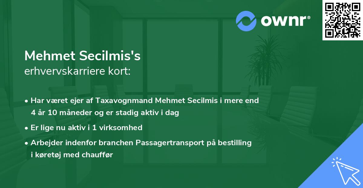 Mehmet Secilmis har 1 erhvervsrolle » Er bosat i Danmark - ownr®